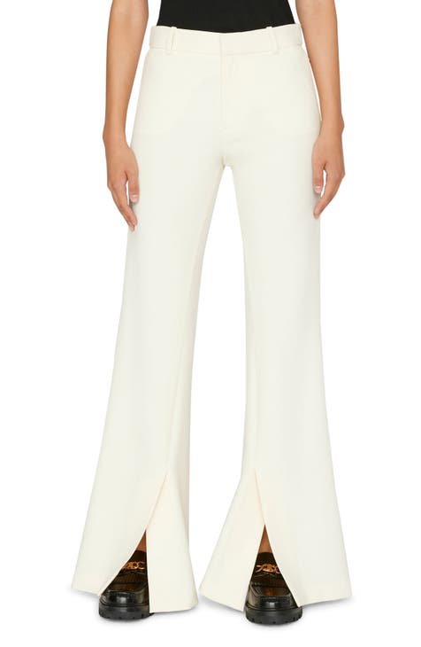 Slim Slit Hem Exaggerated Flare Pants