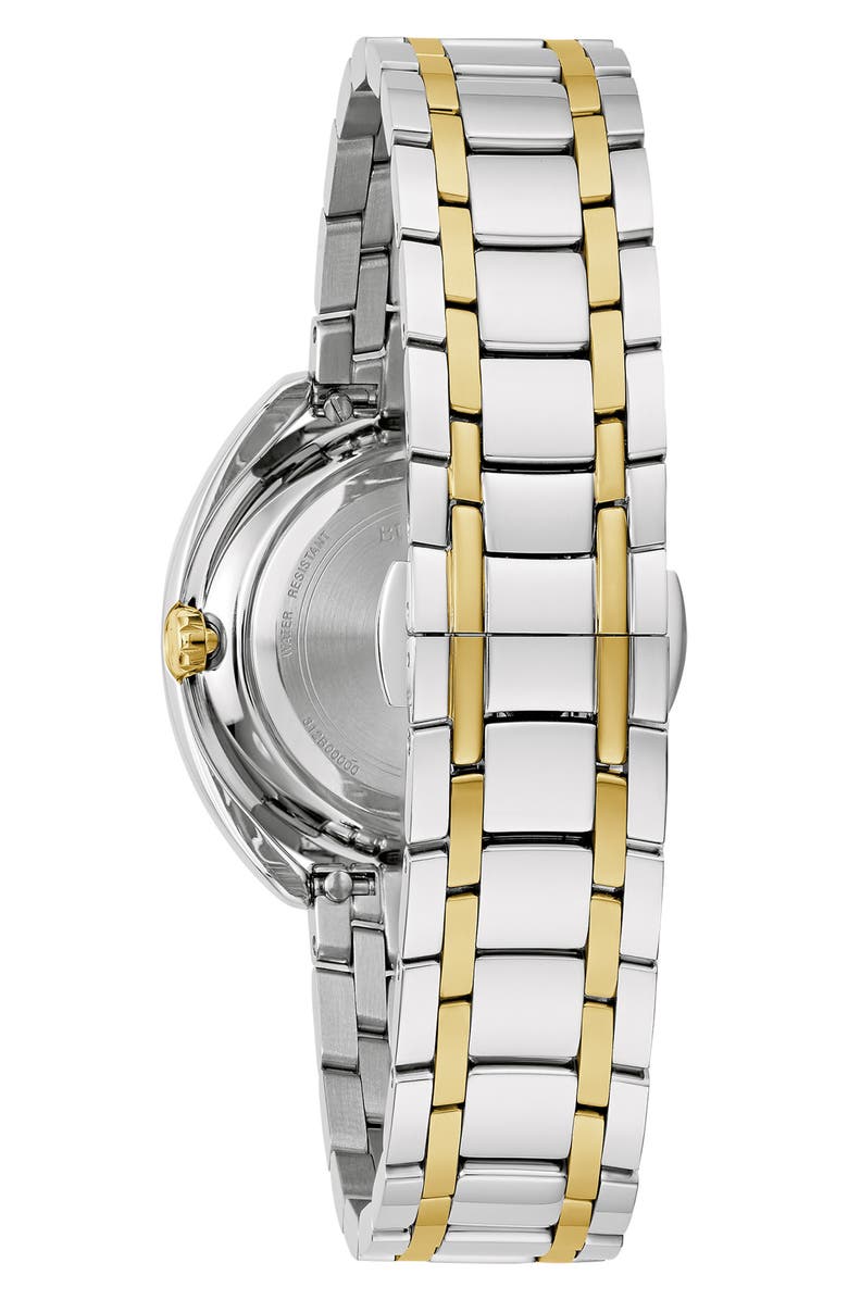 BULOVA Duality Diamond Bracelet & Two Leather Straps Watch Set, 34mm ...