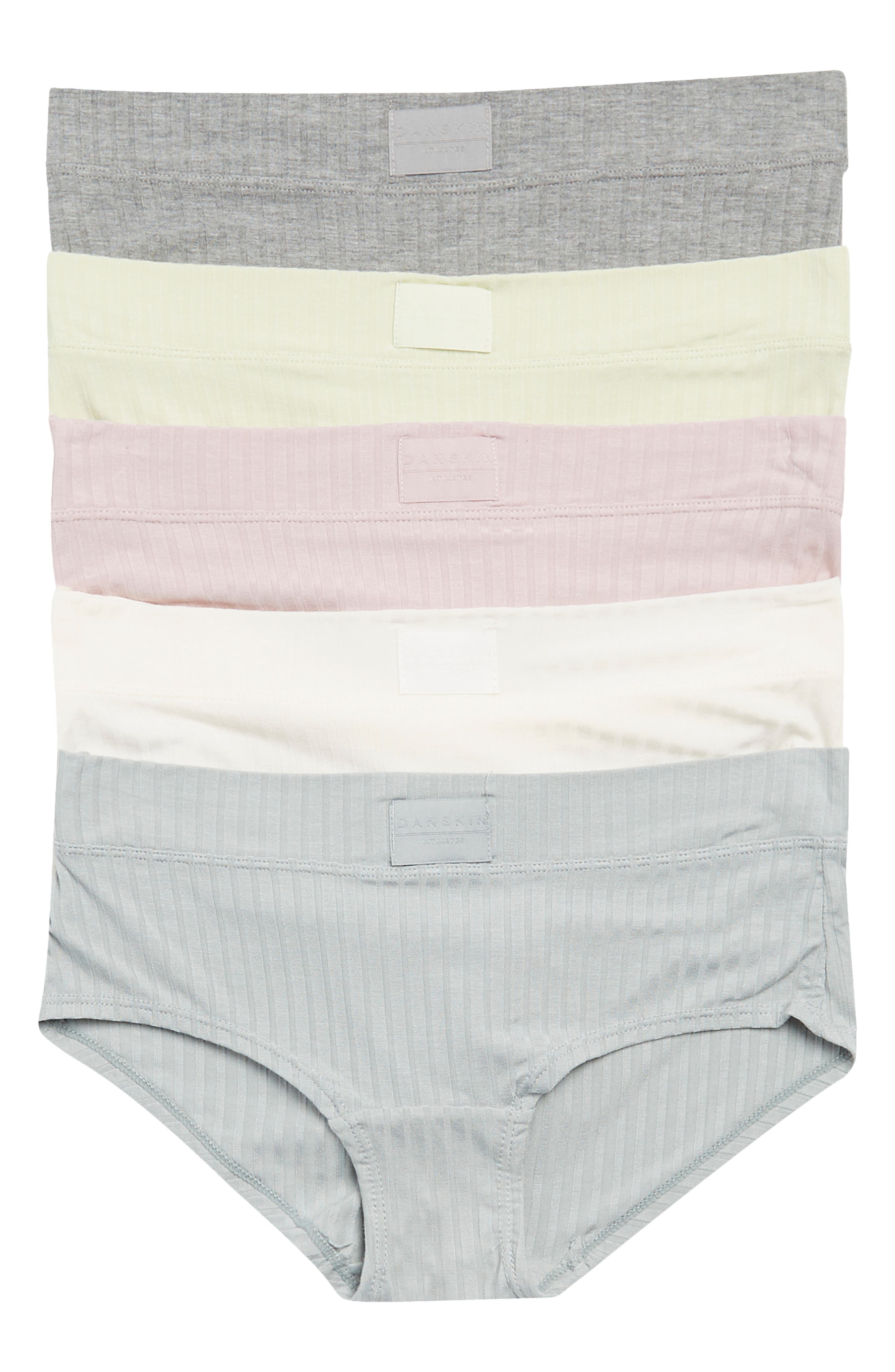 Danskin 5-Pack Wide Rib Boyleg Briefs | Nordstromrack