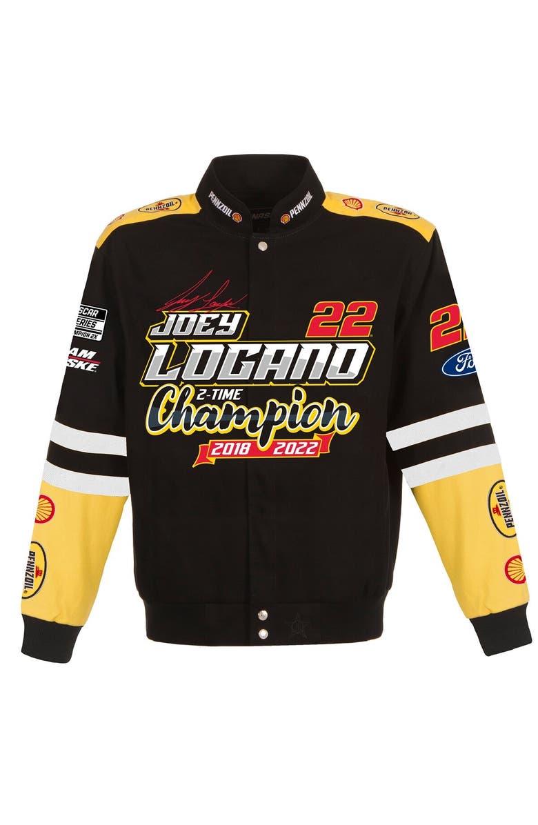 JH DESIGN Men's JH Design Black Joey Logano Two-Time NASCAR Cup Series ...