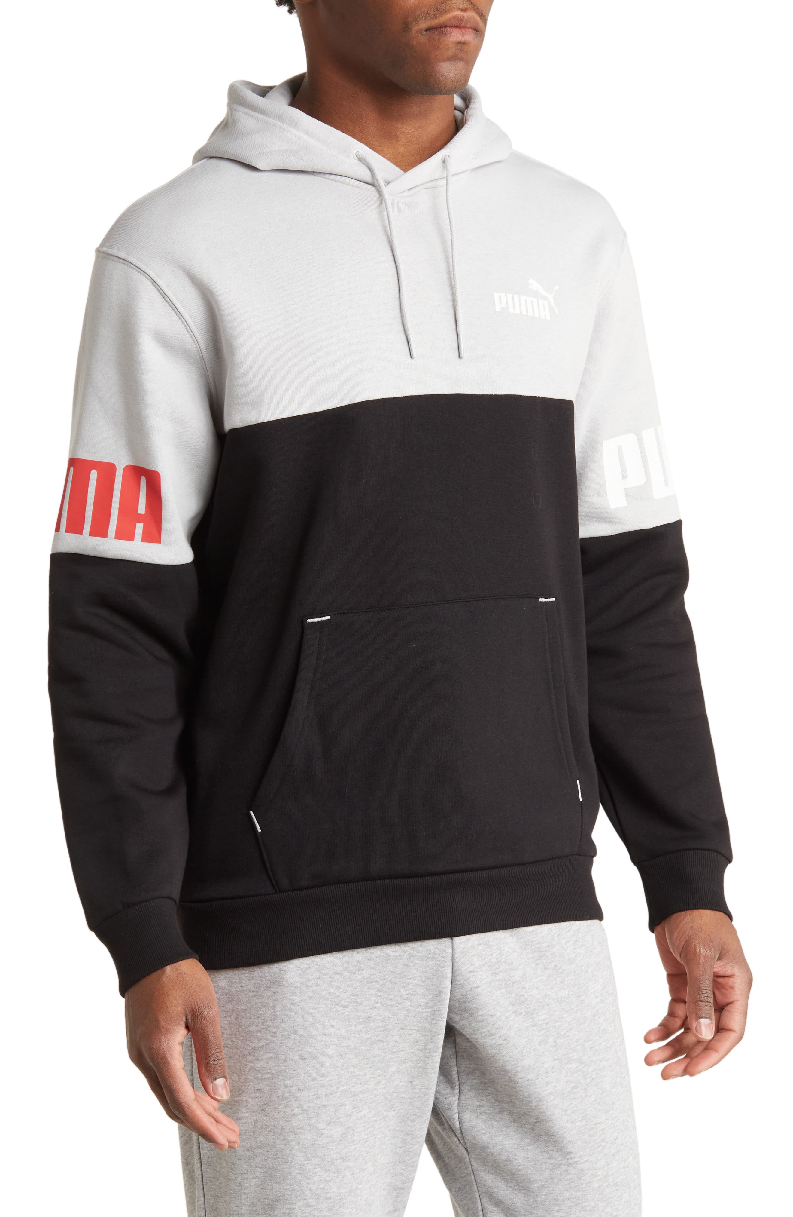 PUMA Power Colorblock Cotton Hoodie | Nordstromrack