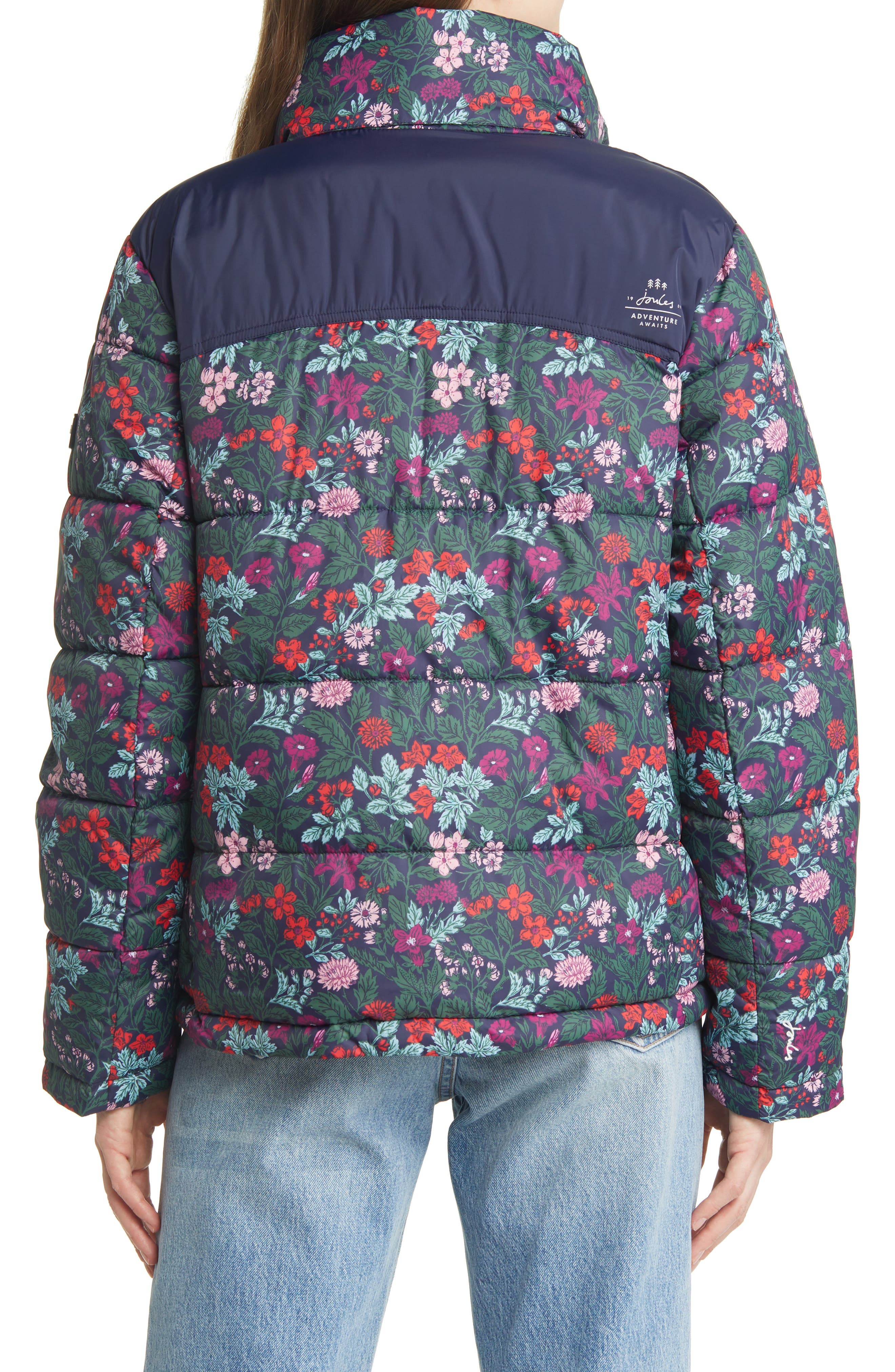Joules Elberry Floral Puffer Coat | Nordstrom