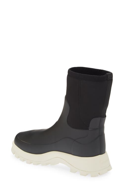 Hunter City Explorer Waterproof Short Rain Boot In Black/shaded White ...