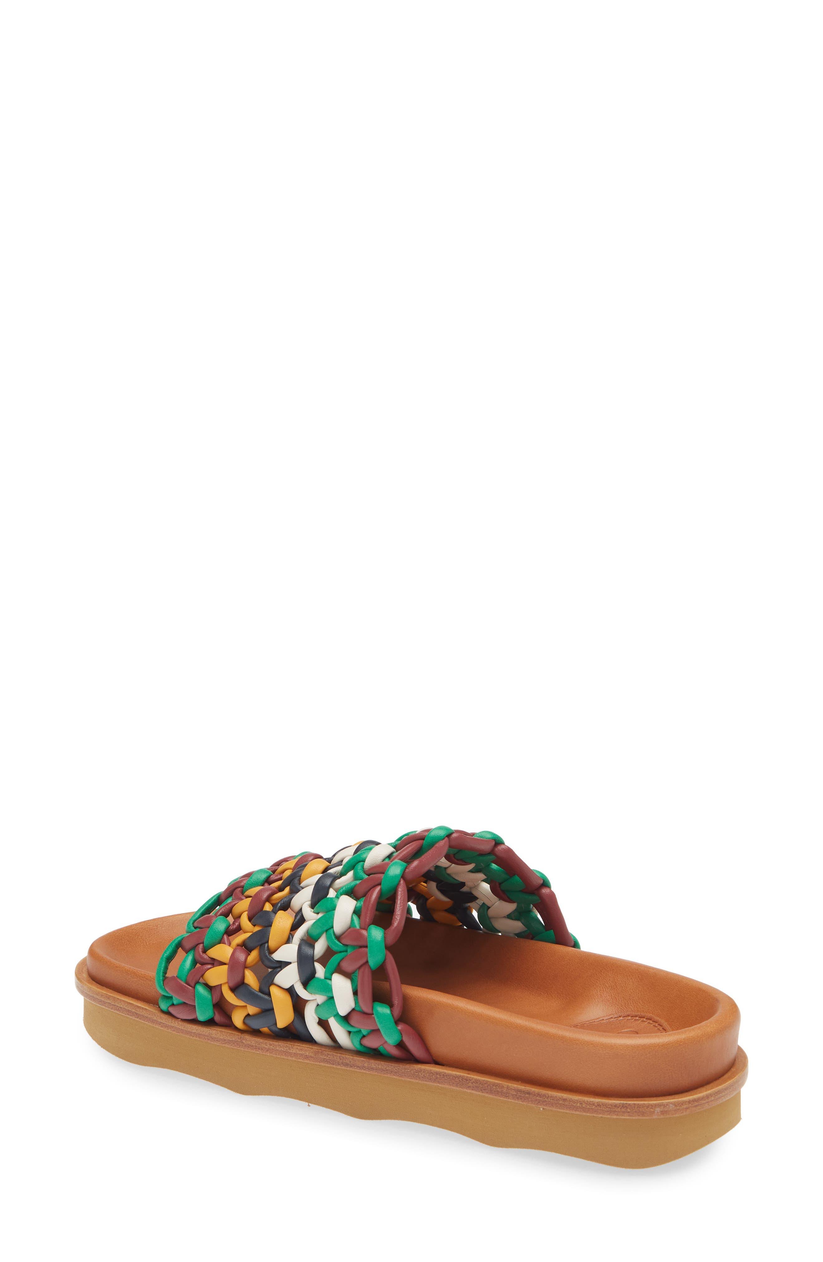 Chloé Wavy Flatform Crochet Leather Slide Sandal (Women) | Nordstromrack