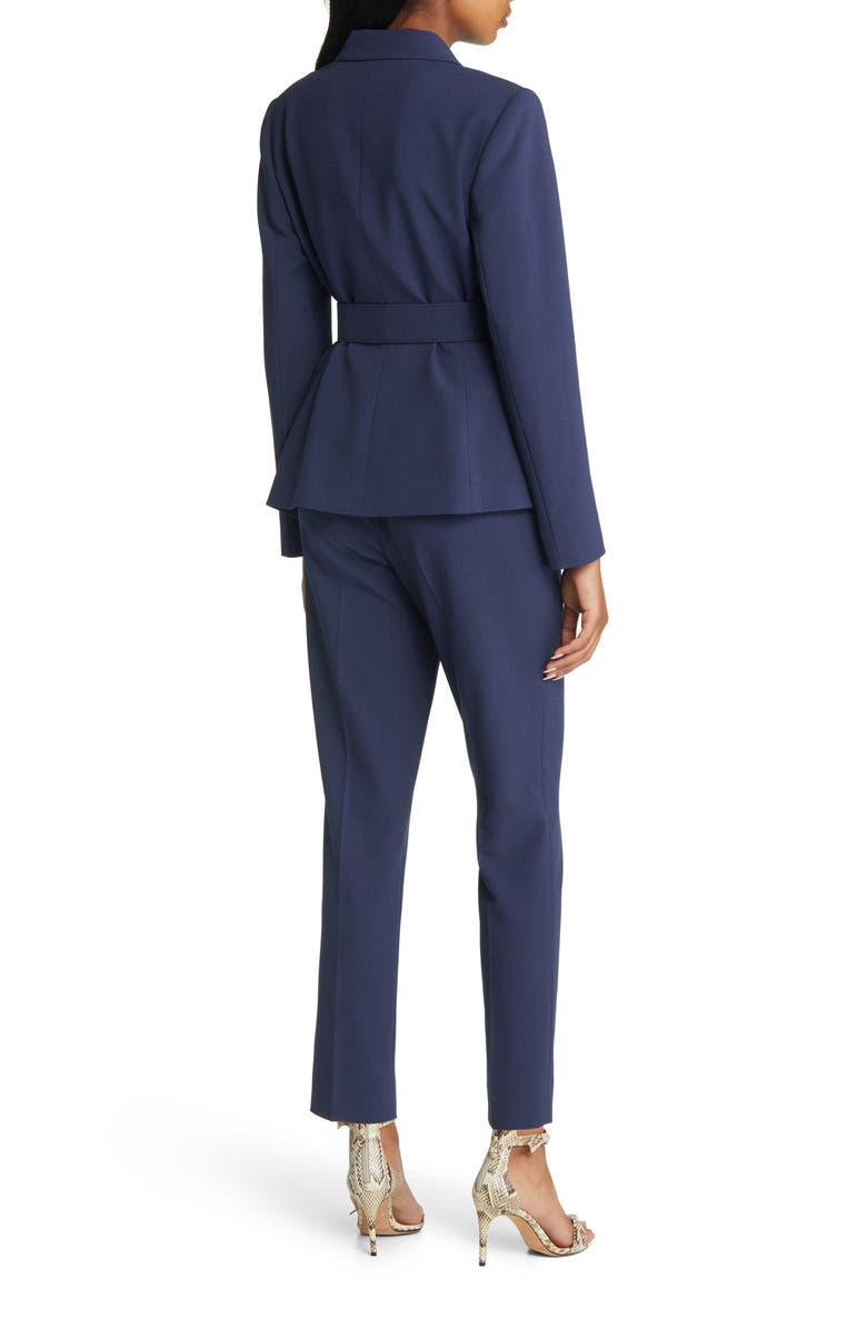 Tahari ASL Peak Lapel Belted Blazer & Pants Set | Nordstrom