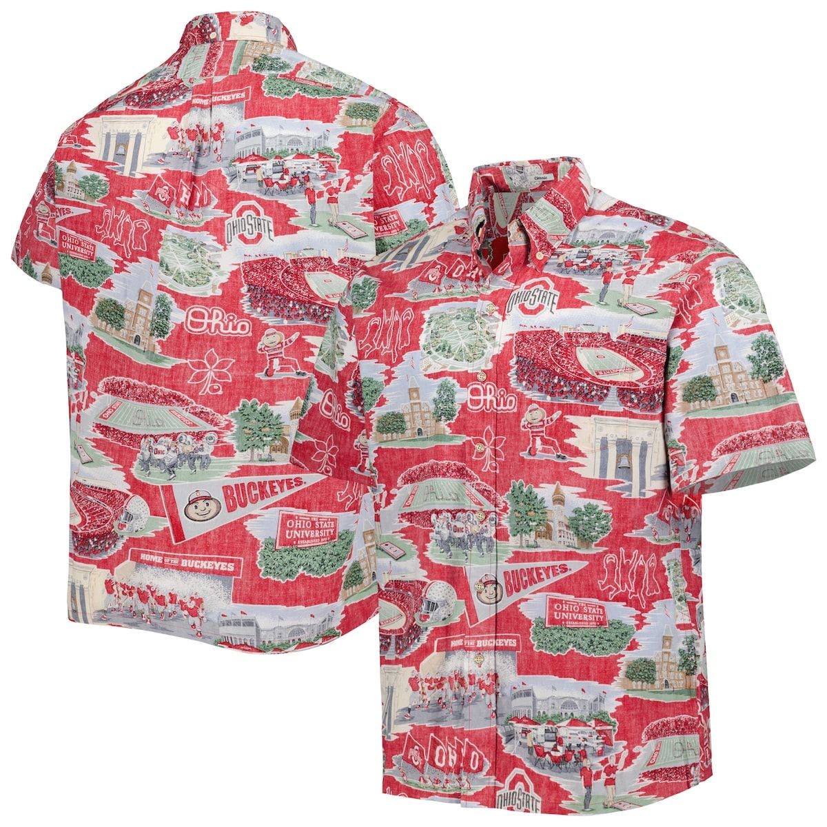 Reyn Spooner Men's Reyn Spooner Scarlet Ohio State Buckeyes Scenic ...