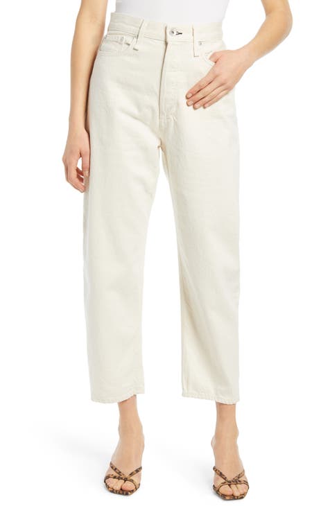 Women's Ivory Straight-Leg Jeans | Nordstrom