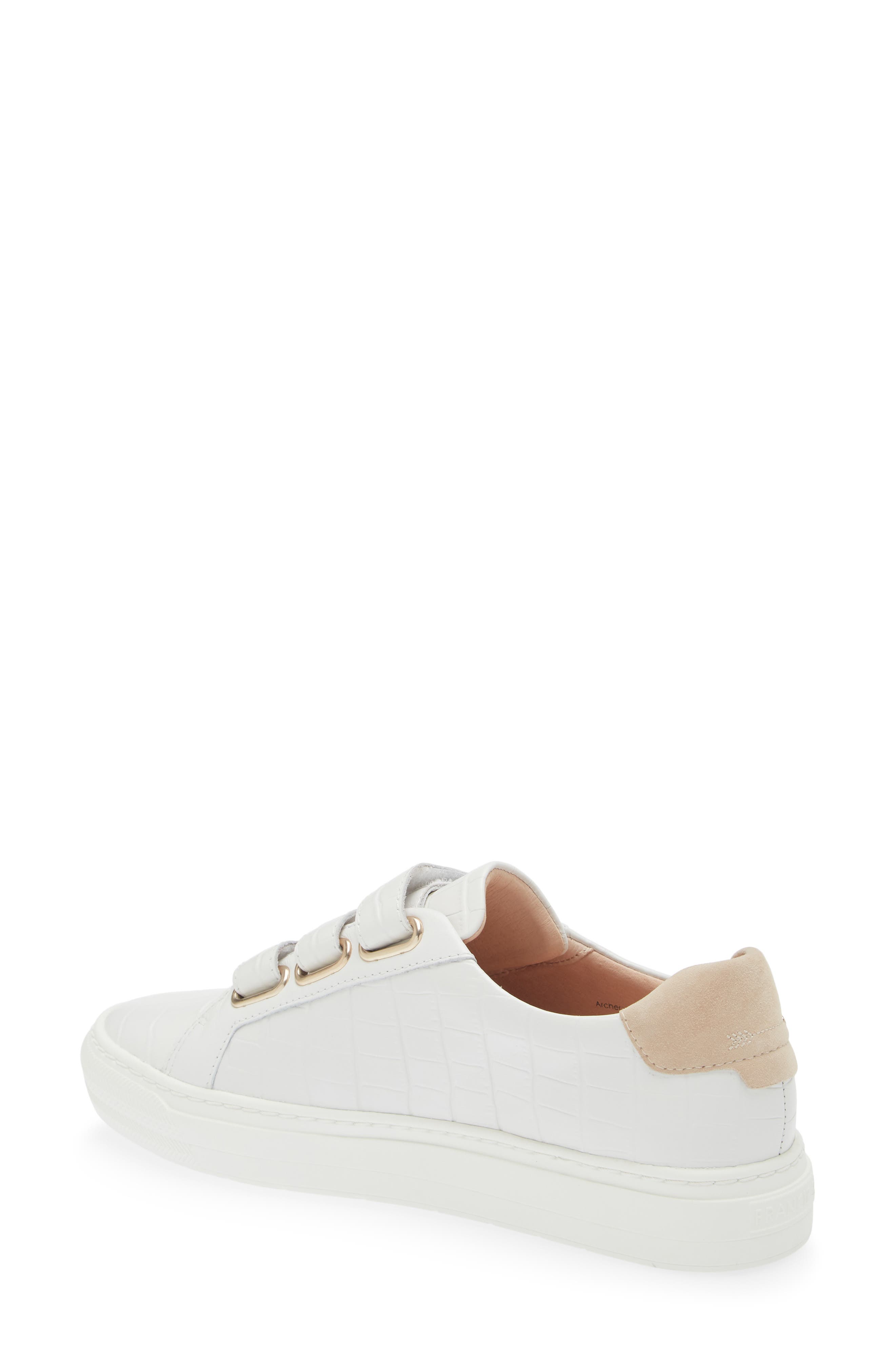 FRANKIE4 Archer Platform Sneaker in White Croc | Smart Closet