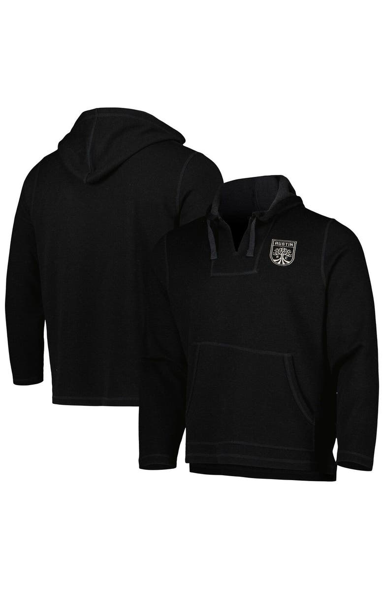 BOXERCRAFT Men's Black Austin FC Baja Fleece V-Neck Pullover Hoodie ...