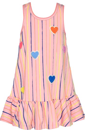 Sara Sara Kids' Heart Stripe Dress | Nordstromrack