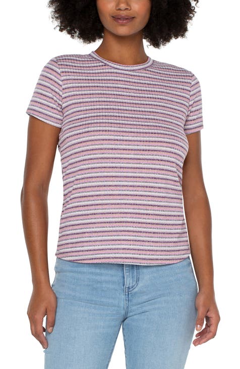 Stripe Rib Slim Fit T-Shirt