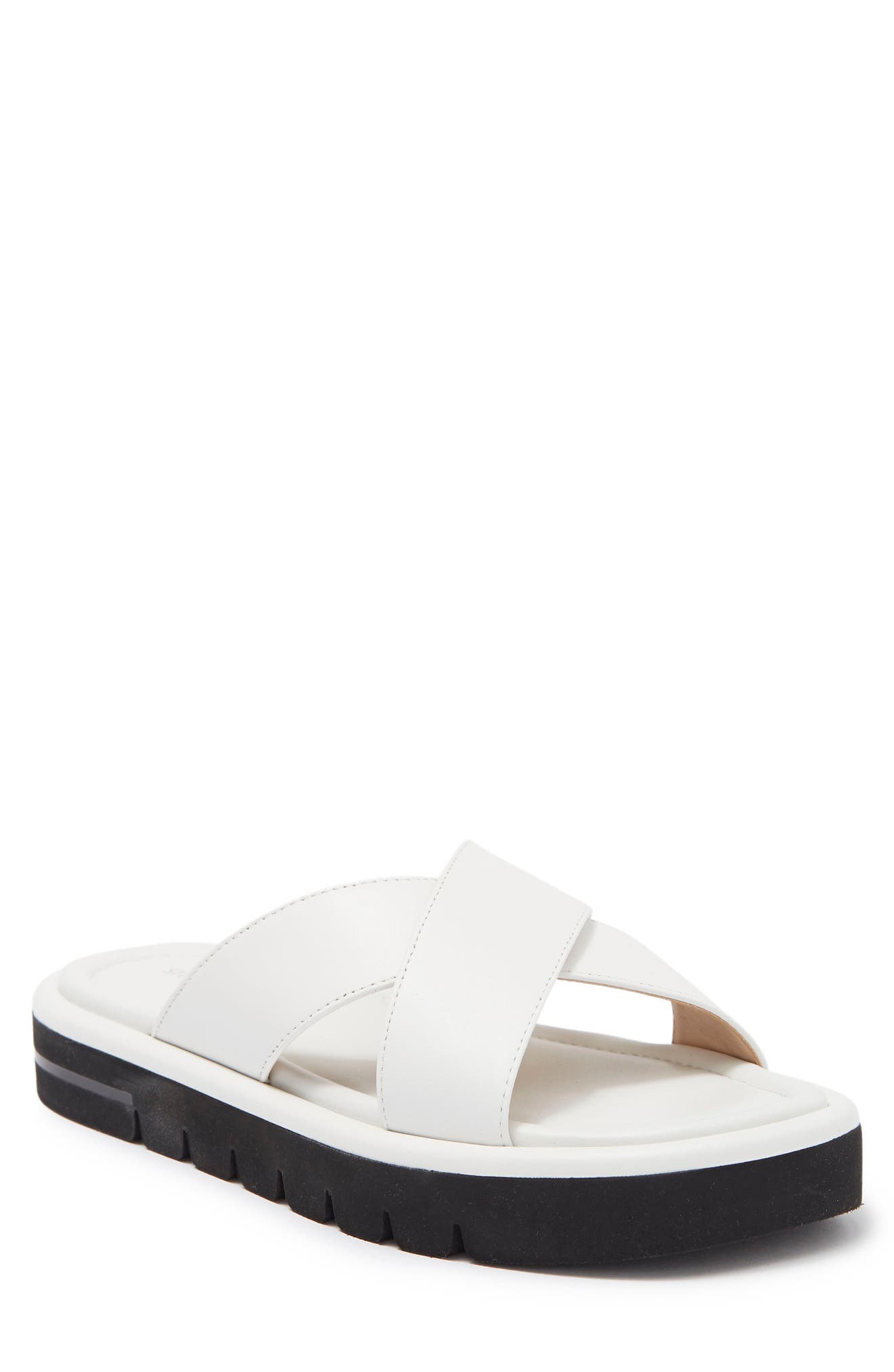 Stuart Weitzman Elodie Leather Slide Sandal (Women) | Nordstromrack