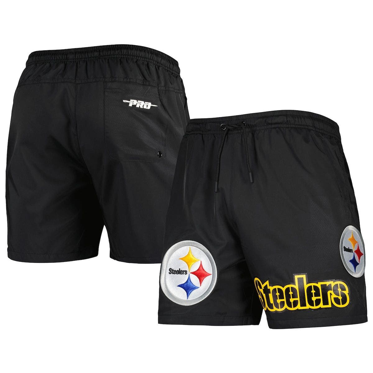 PRO STANDARD Men's Pro Standard Black Pittsburgh Steelers Woven Shorts ...