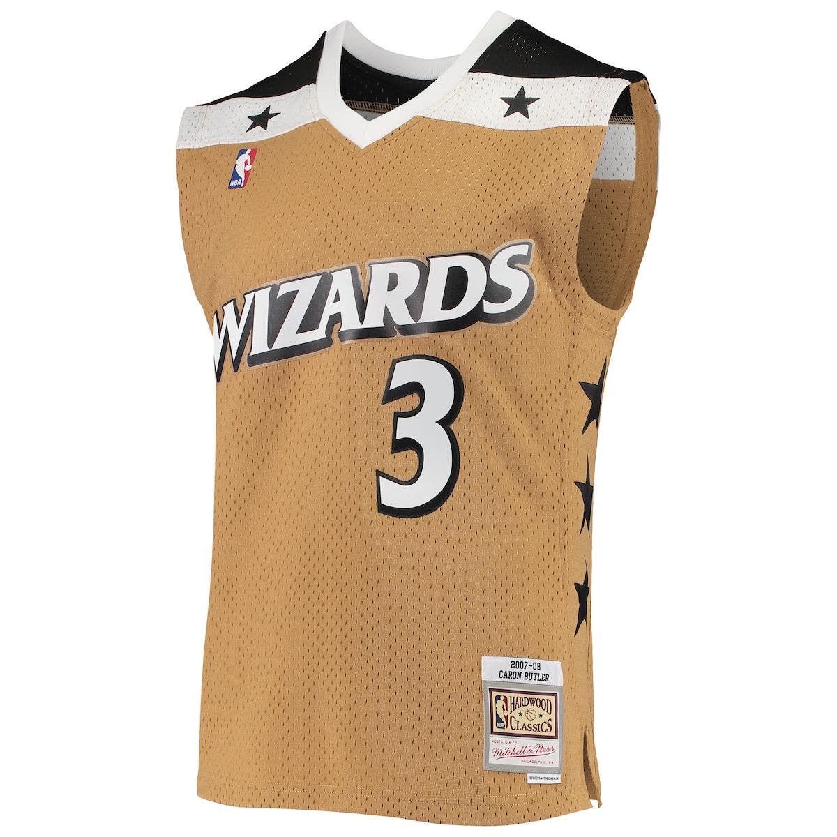 Mitchell & Ness Men's Mitchell & Ness Caron Butler Gold Washington ...