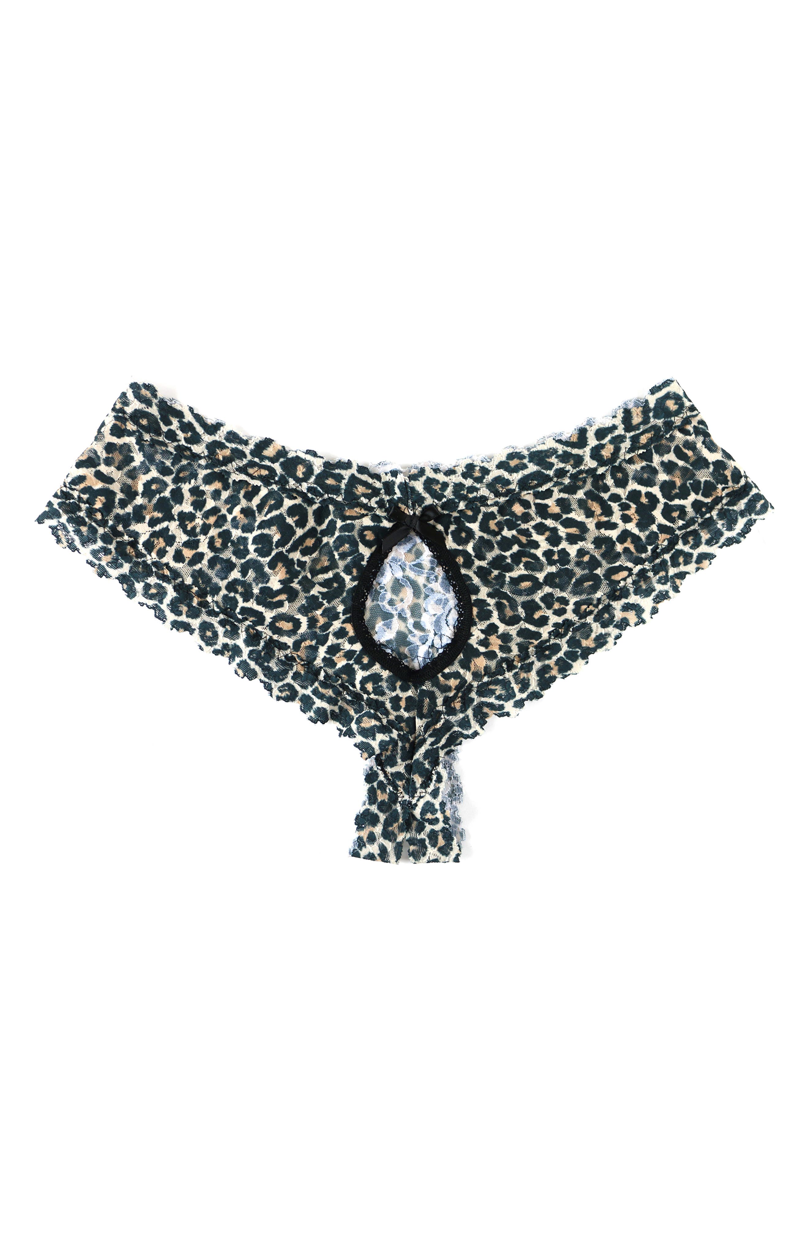 Hanky Panky Classic Leopard Open Gusset Hipster Panties | Nordstrom