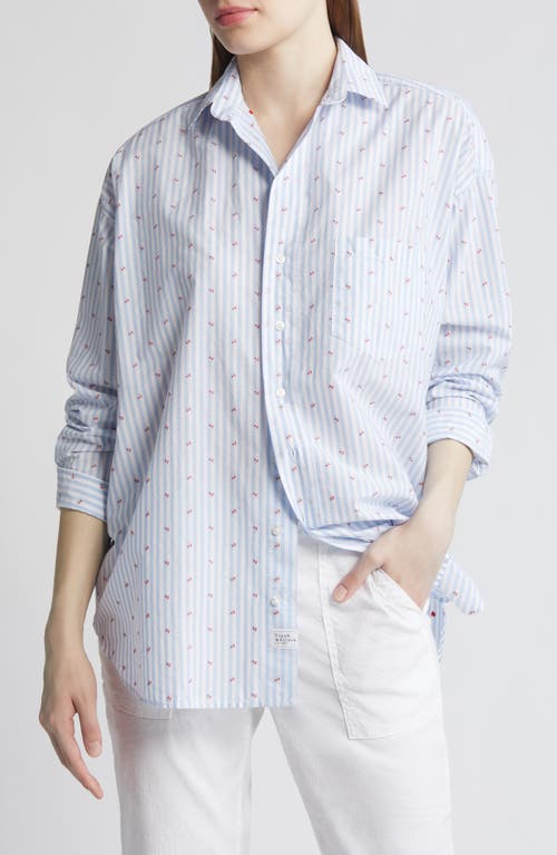Frank & Eileen Shirley Anchor Stripe Oversize Tunic Button-Up Shirt in ...