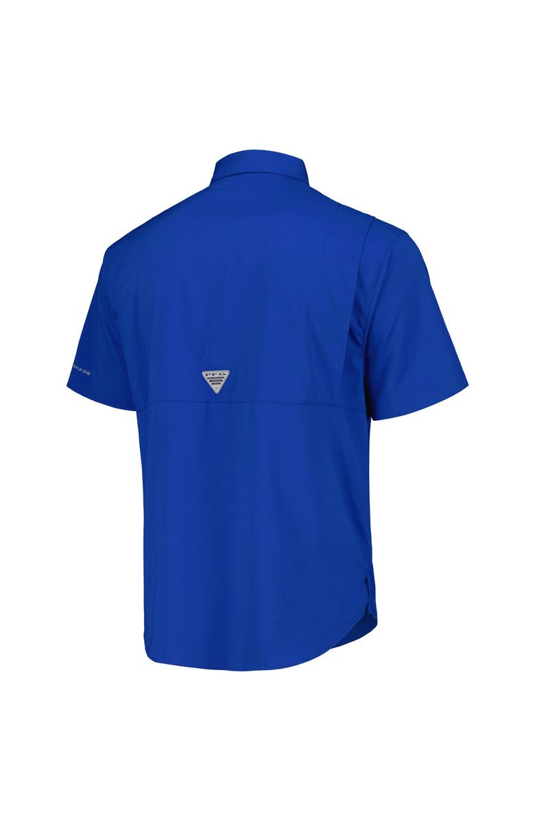 Columbia Mens Columbia Royal Chicago Cubs Tamiami Omni Shade Button