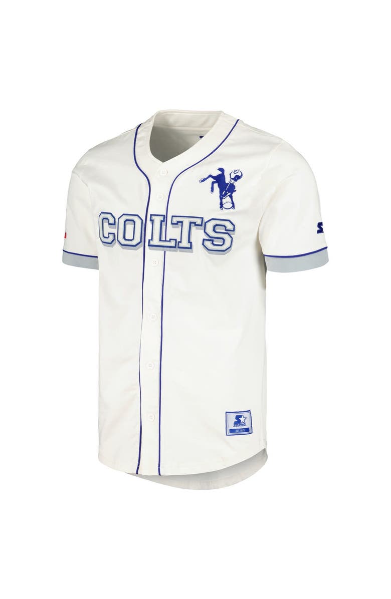 STARTER Men's Starter Cream Indianapolis Colts Relay Vintage Full ...