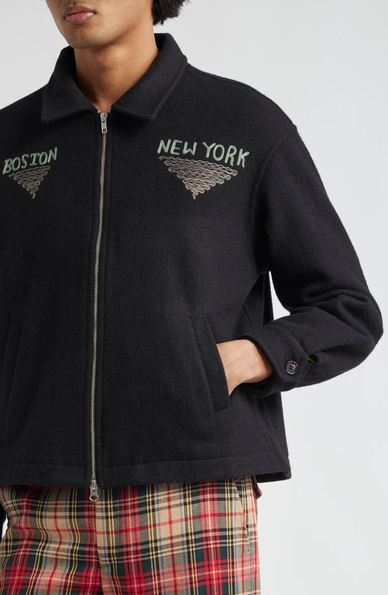 Bode Embroidered Lighthouse Wool Jacket | Nordstrom