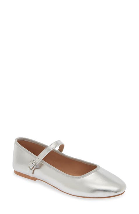 Women's Metallic Mary Jane Flats | Nordstrom