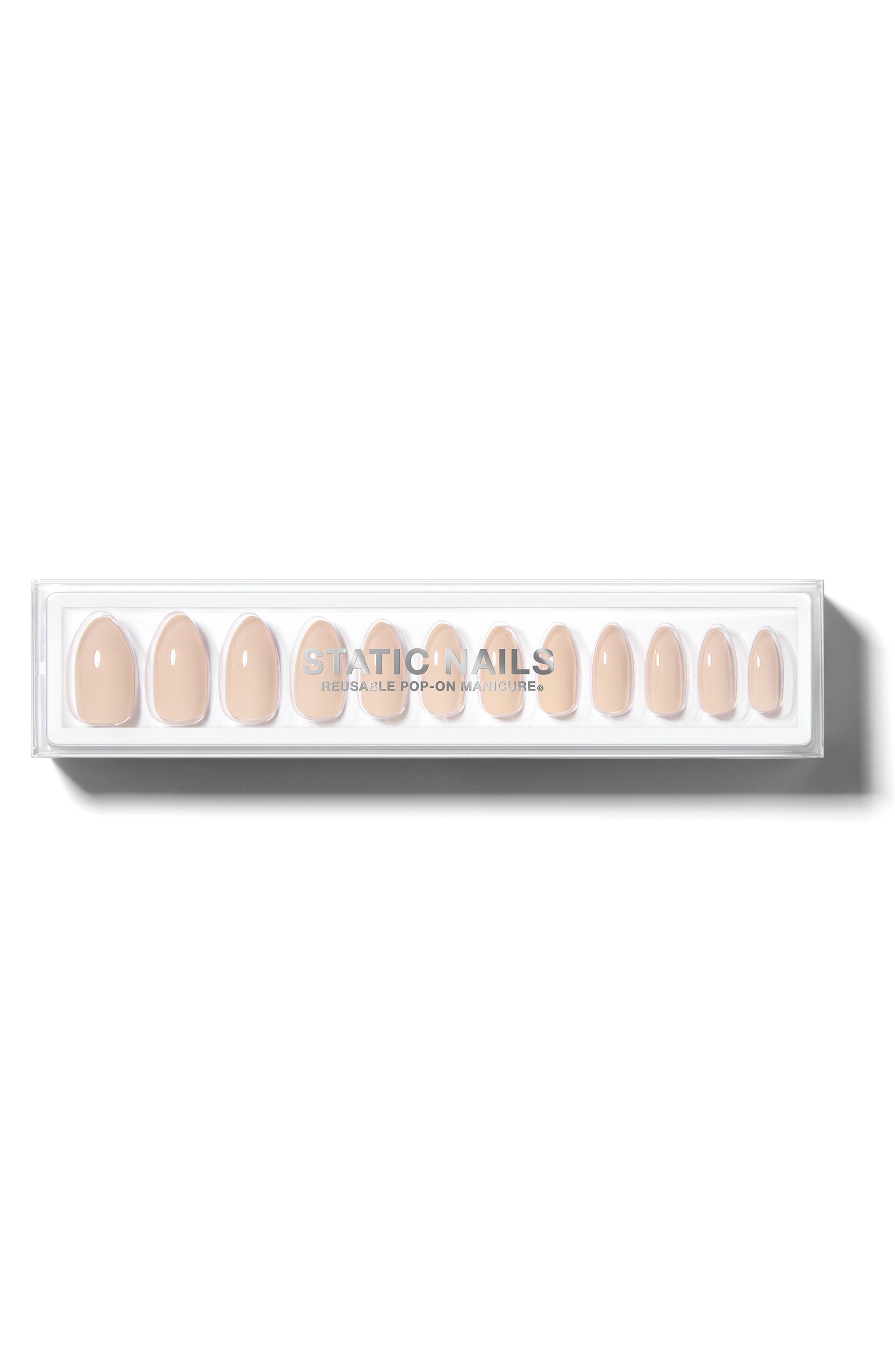 Static Nails Almond Pop-On Reusable Manicure Set | Nordstrom