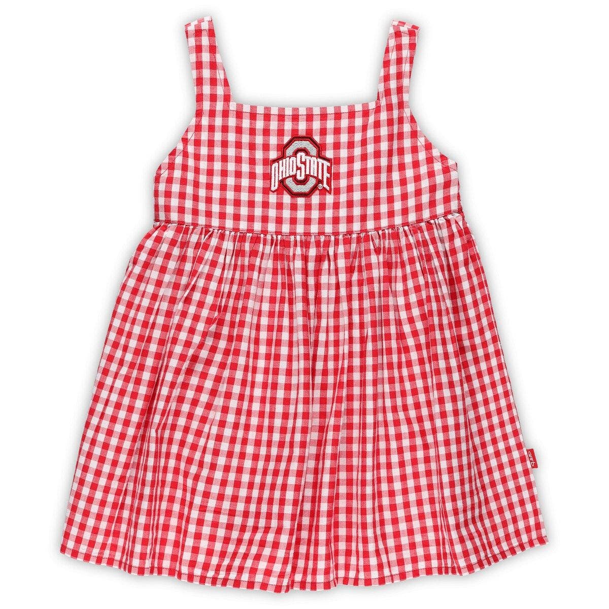 GARB Girls Toddler Garb Scarlet Ohio State Buckeyes Cara Woven Gingham ...