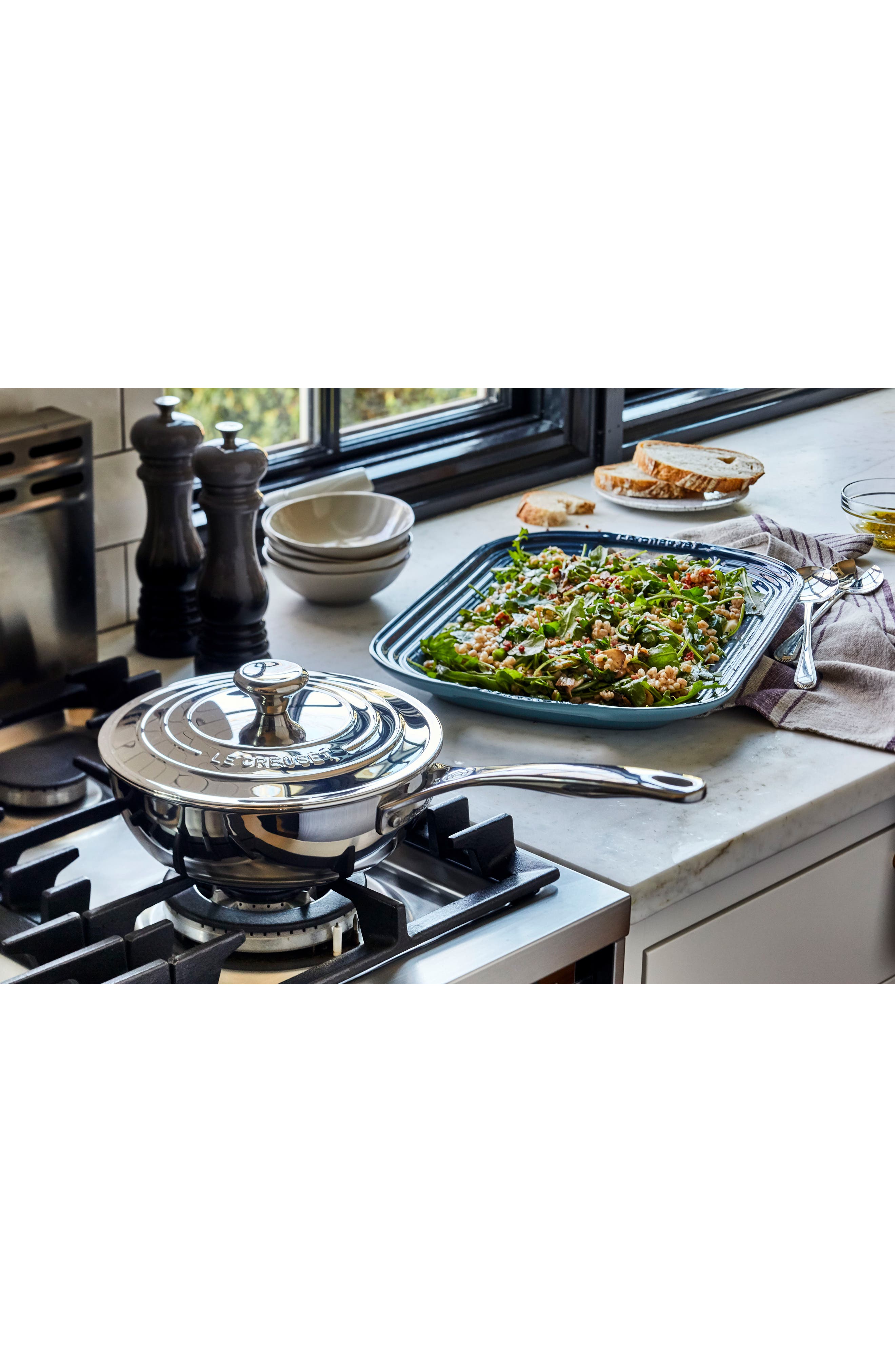 Le Creuset 2-Quart Stainless Steel Saucier Pan with Lid | Nordstrom
