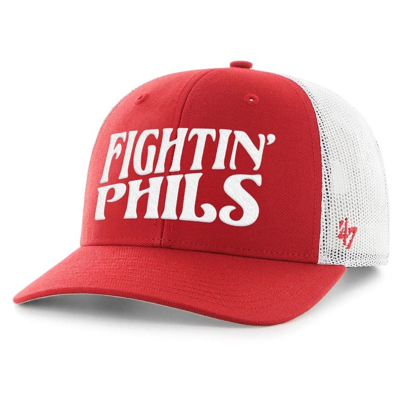 47 ' Red Philadelphia Phillies Fighting Phils Trucker Snapback Hat ... 47 ' Red Philadelphia Phillies Fighting Phils Trucker Snapback Hat ...