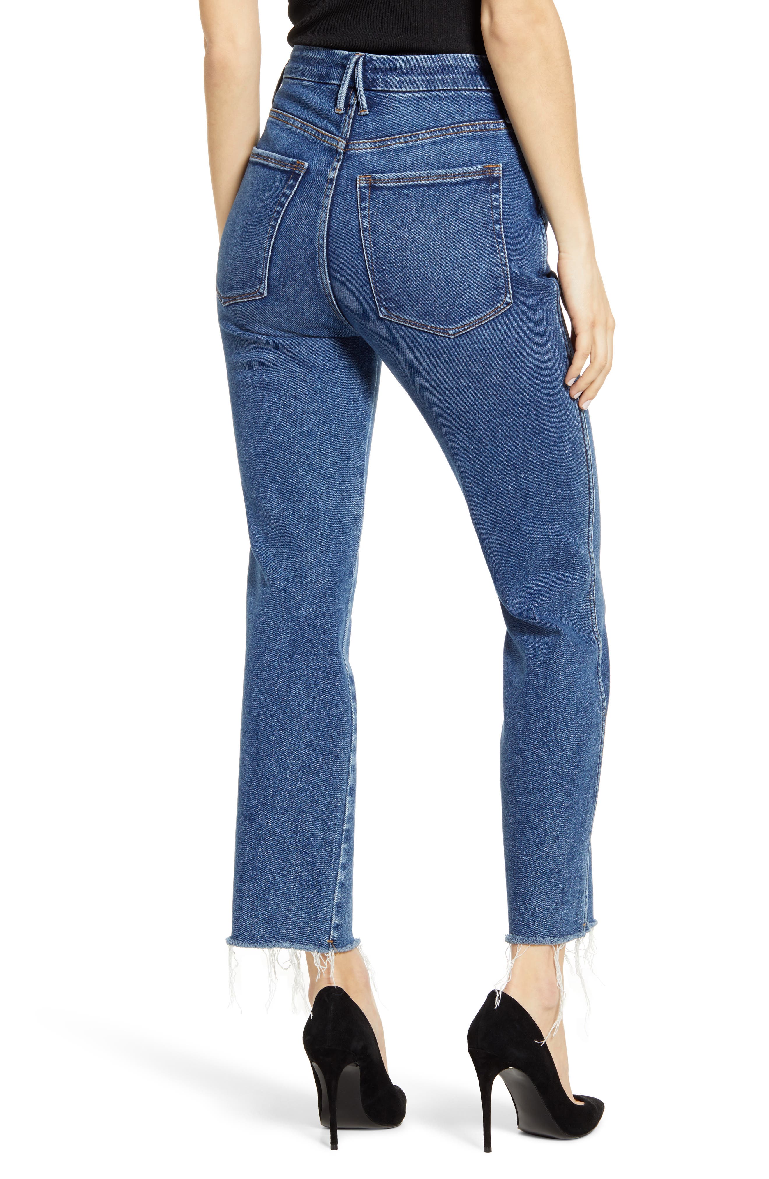 Good American Good Curve High Waist Straight Leg Jeans Nordstrom Rack
