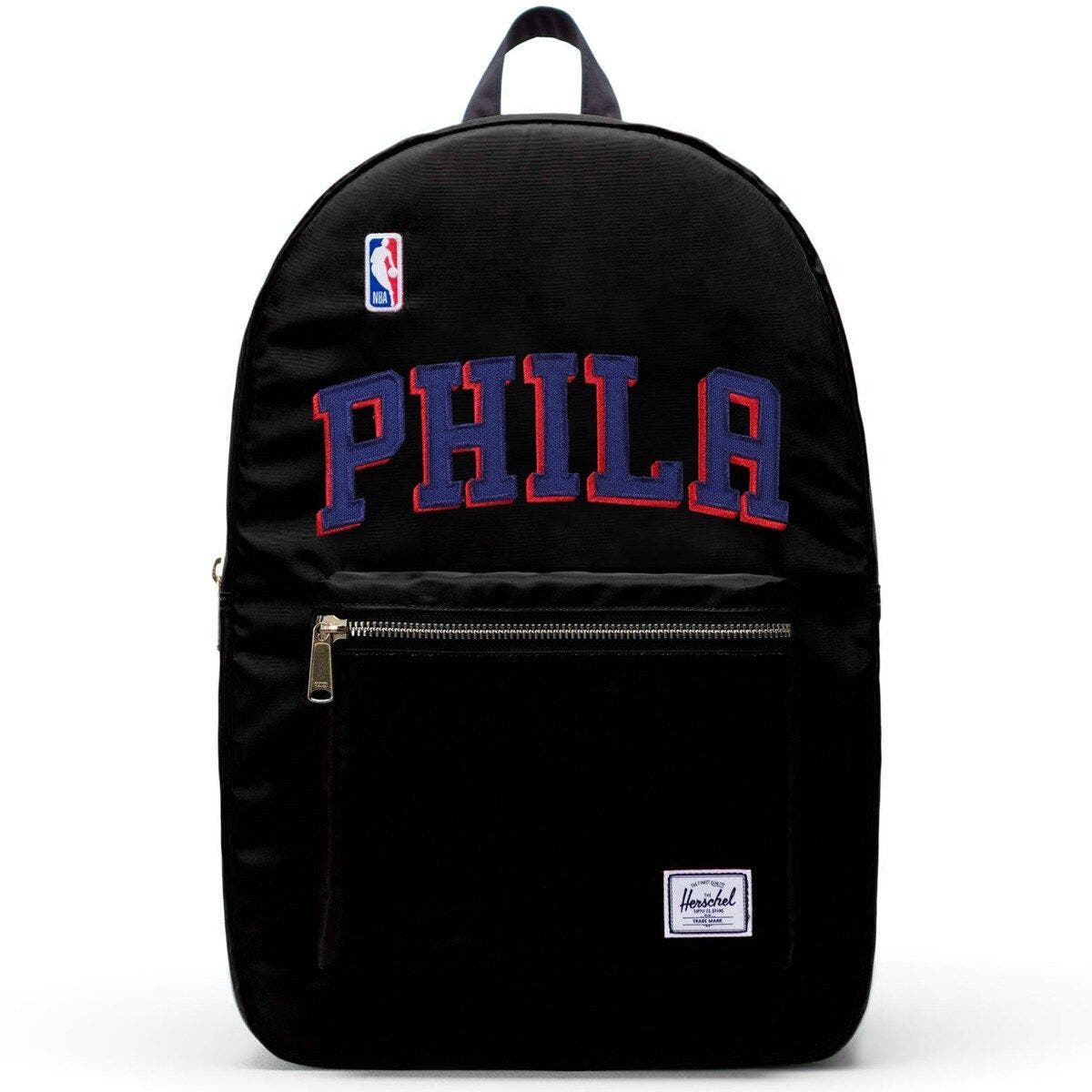 Herschel Supply Co. Black Philadelphia 76ers Satin Settlement Backpack ...