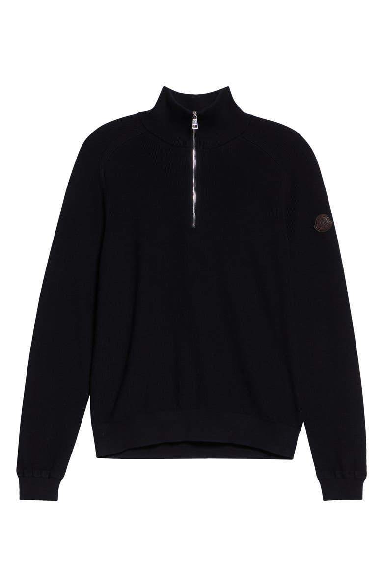 Moncler Cotton & Cashmere Quarter Zip Sweater | Nordstrom