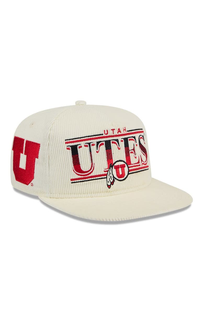 New Era Men's New Era White Utah Utes Throwback Golfer Corduroy ...
