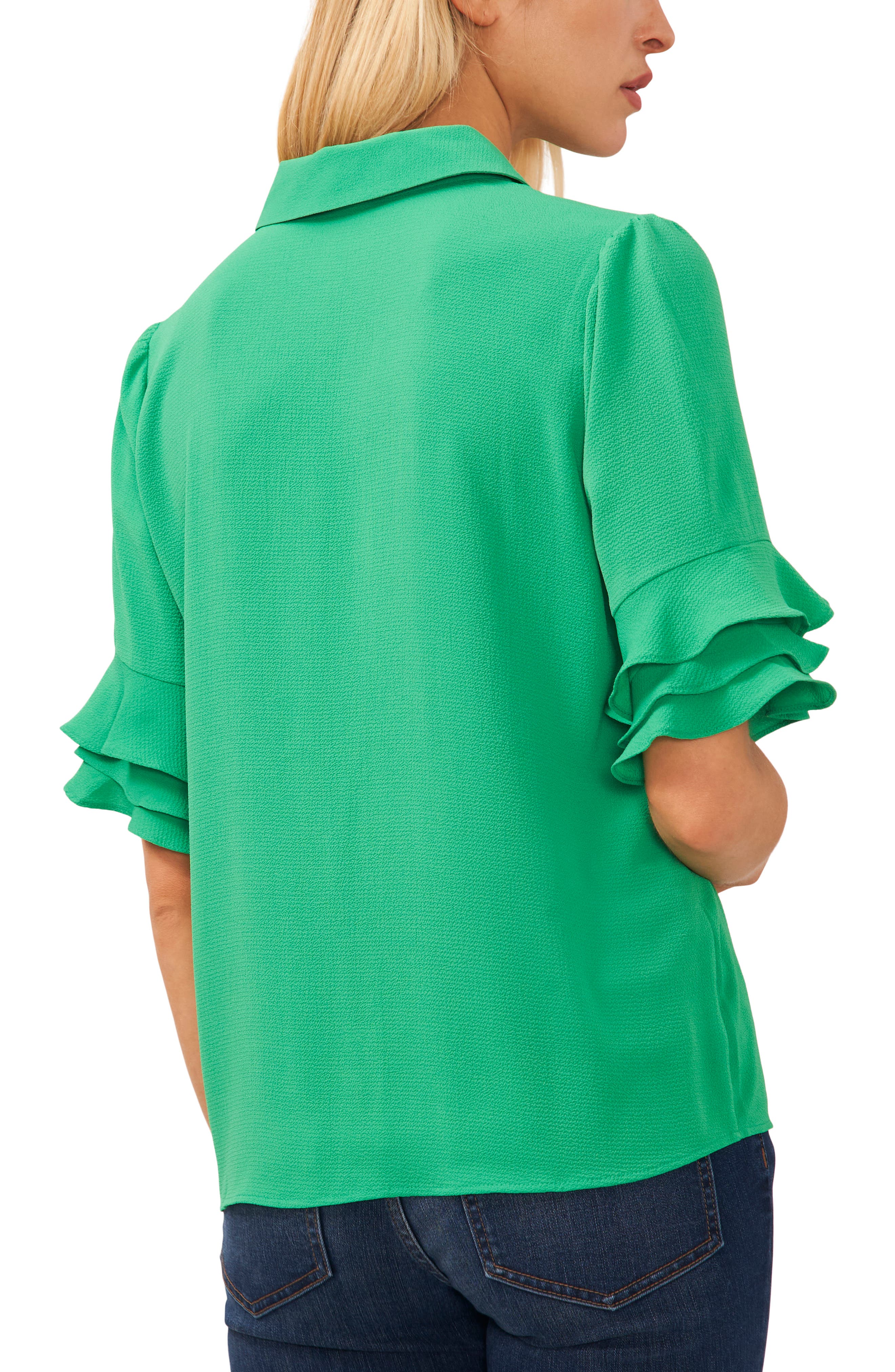 CeCe Ruffle Sleeve Collar Blouse | Nordstrom