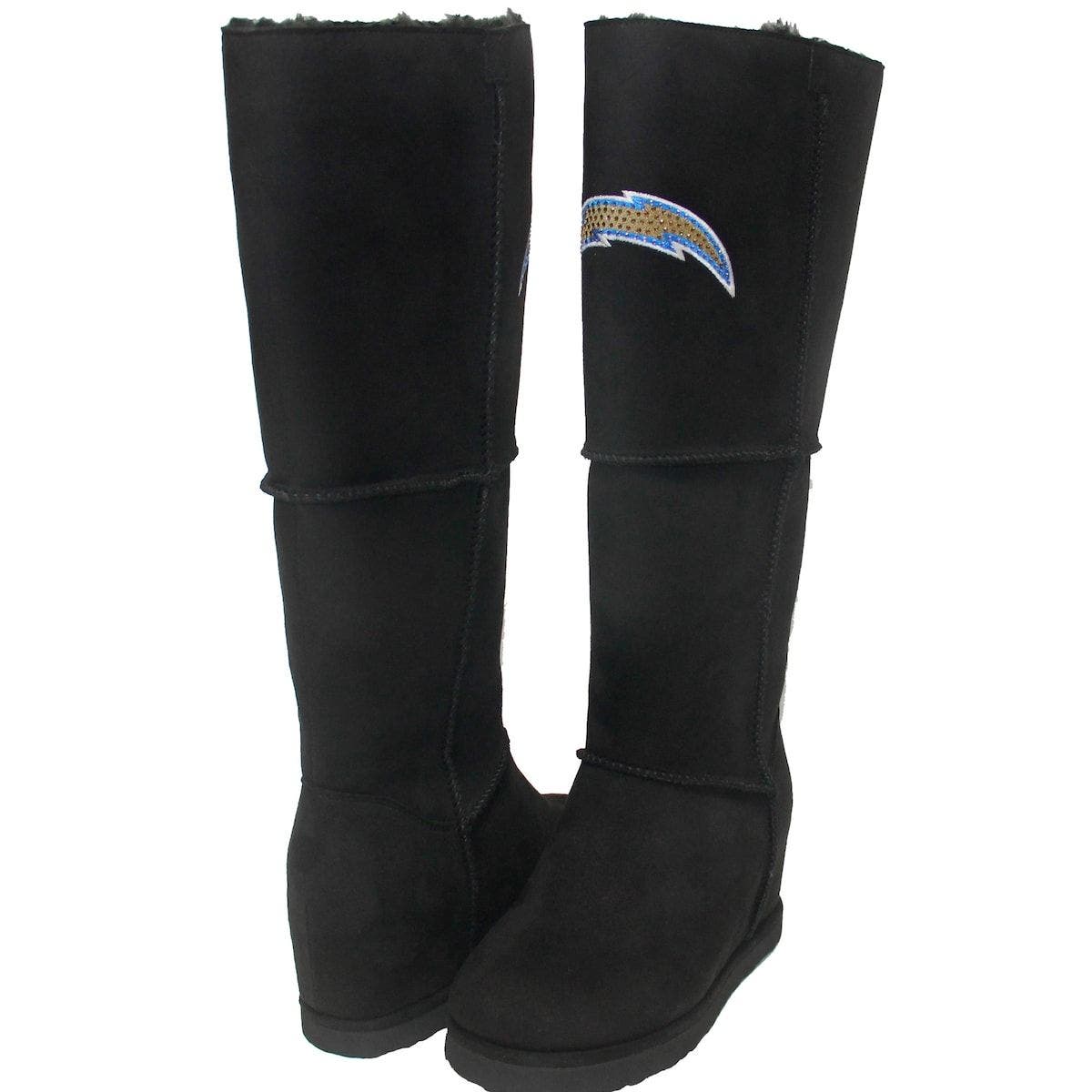 CUCE Women's Cuce Black Los Angeles Chargers Suede Knee-High Boots ...