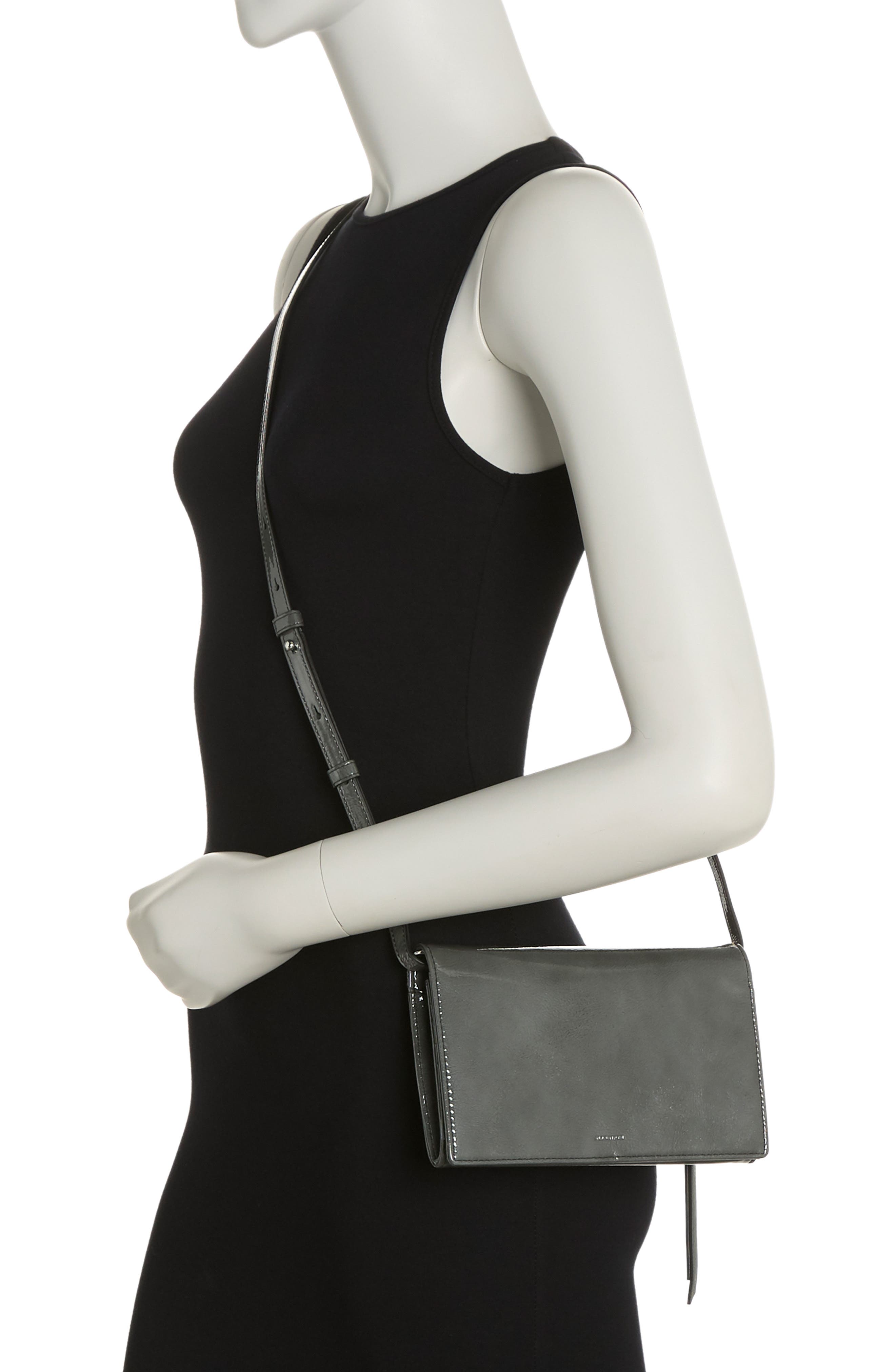 AllSaints Fetch Leather Chain Crossbody Wallet | Nordstromrack