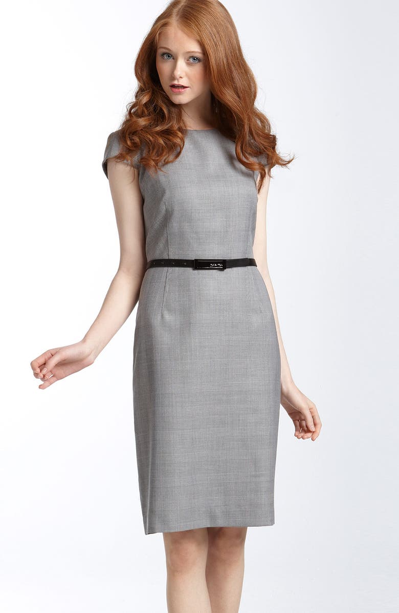 Calvin Klein Belted Glen Plaid Sheath Dress Nordstrom