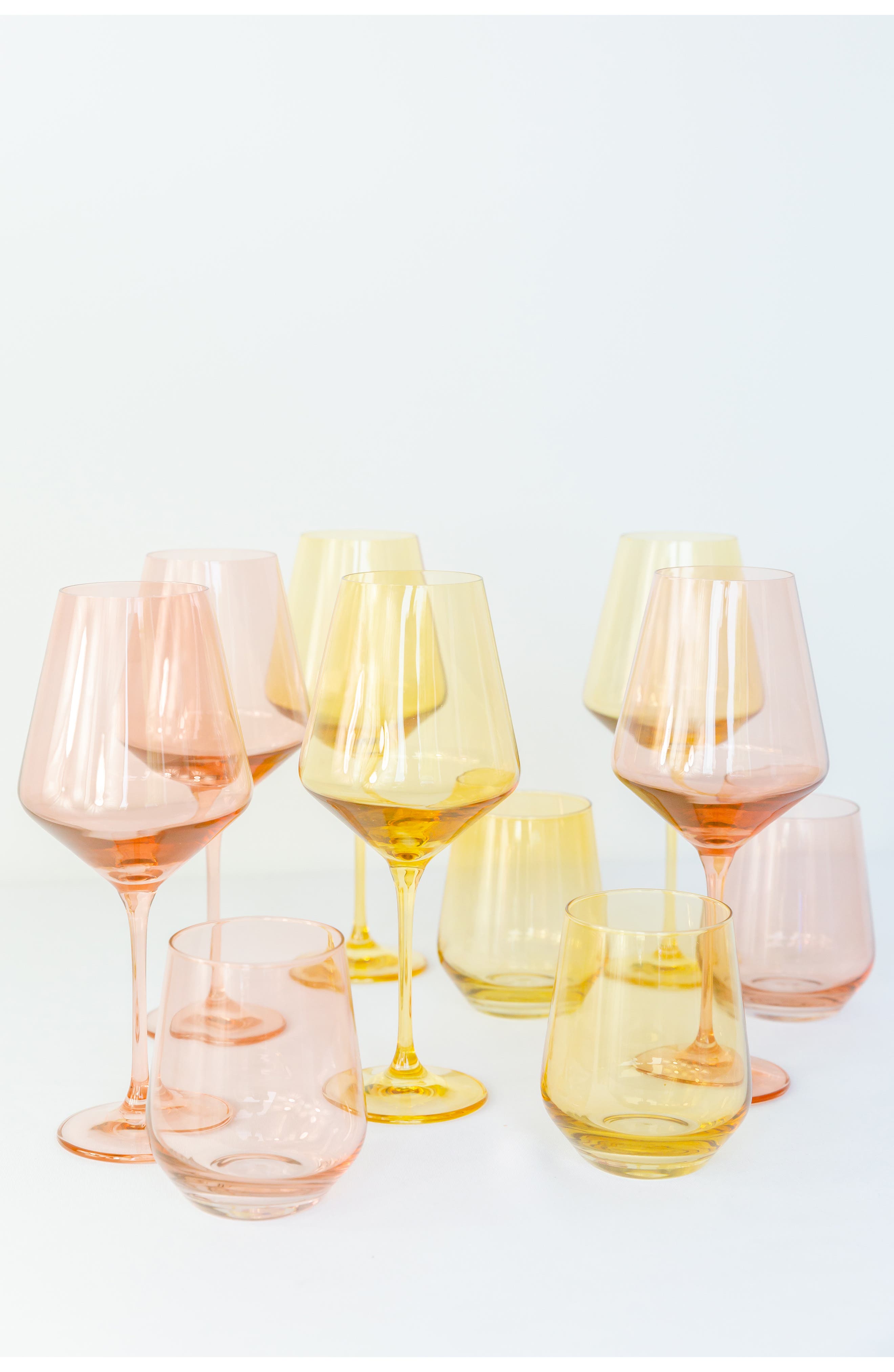 Estelle Colored Glass Set of 6 Stem Wineglasses | Nordstrom