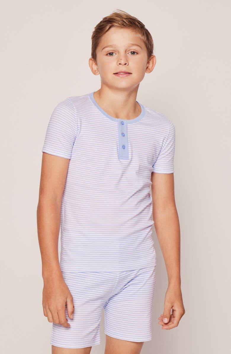 Petite Plume Kids' Fitted Pima Cotton Short Pajamas | Nordstrom