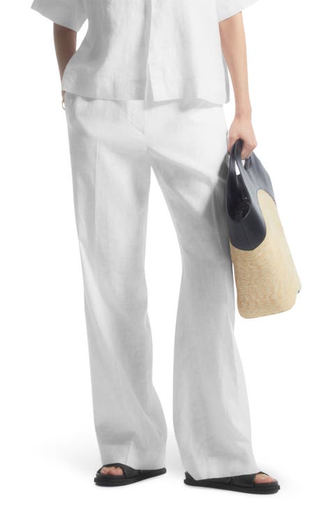 Women's 100% Linen Wide-Leg Pants | Nordstrom
