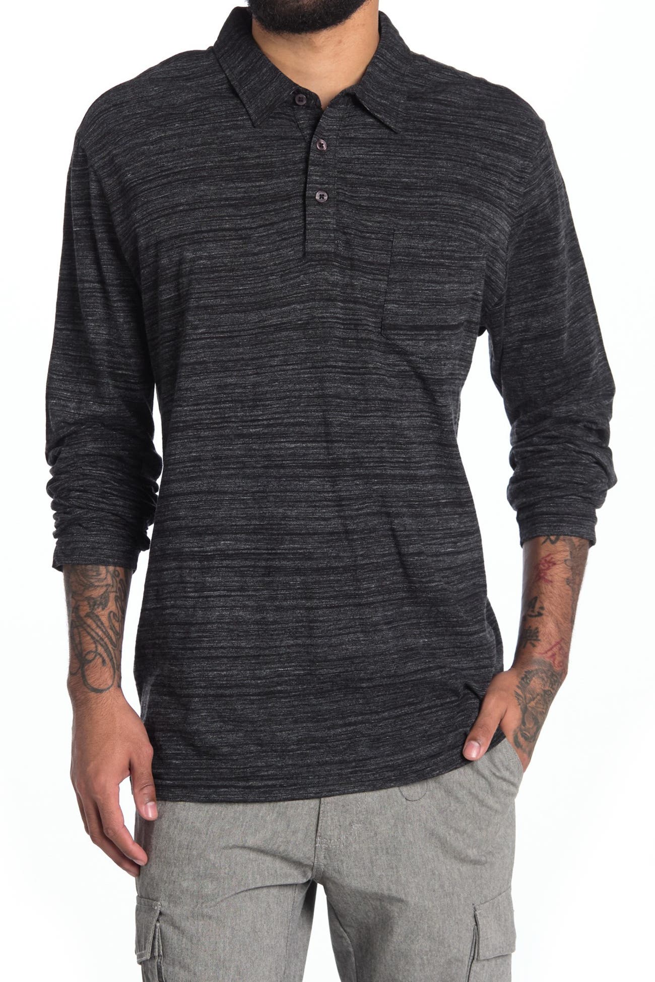 Slate & Stone | Long Sleeve Knit Polo | Nordstrom Rack