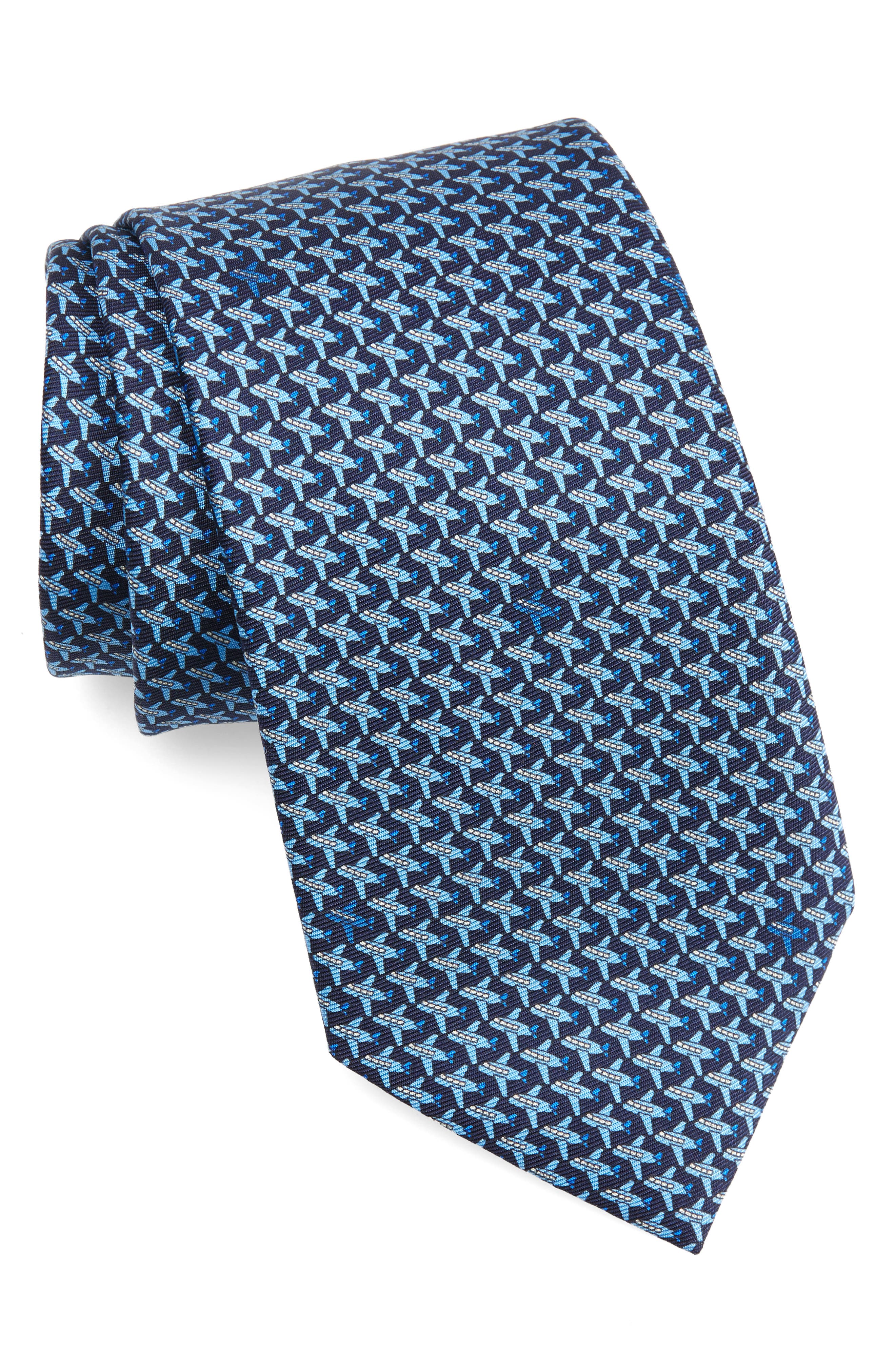 ZEGNA TIES Quadri Colorati Airplane Silk Tie | Nordstrom