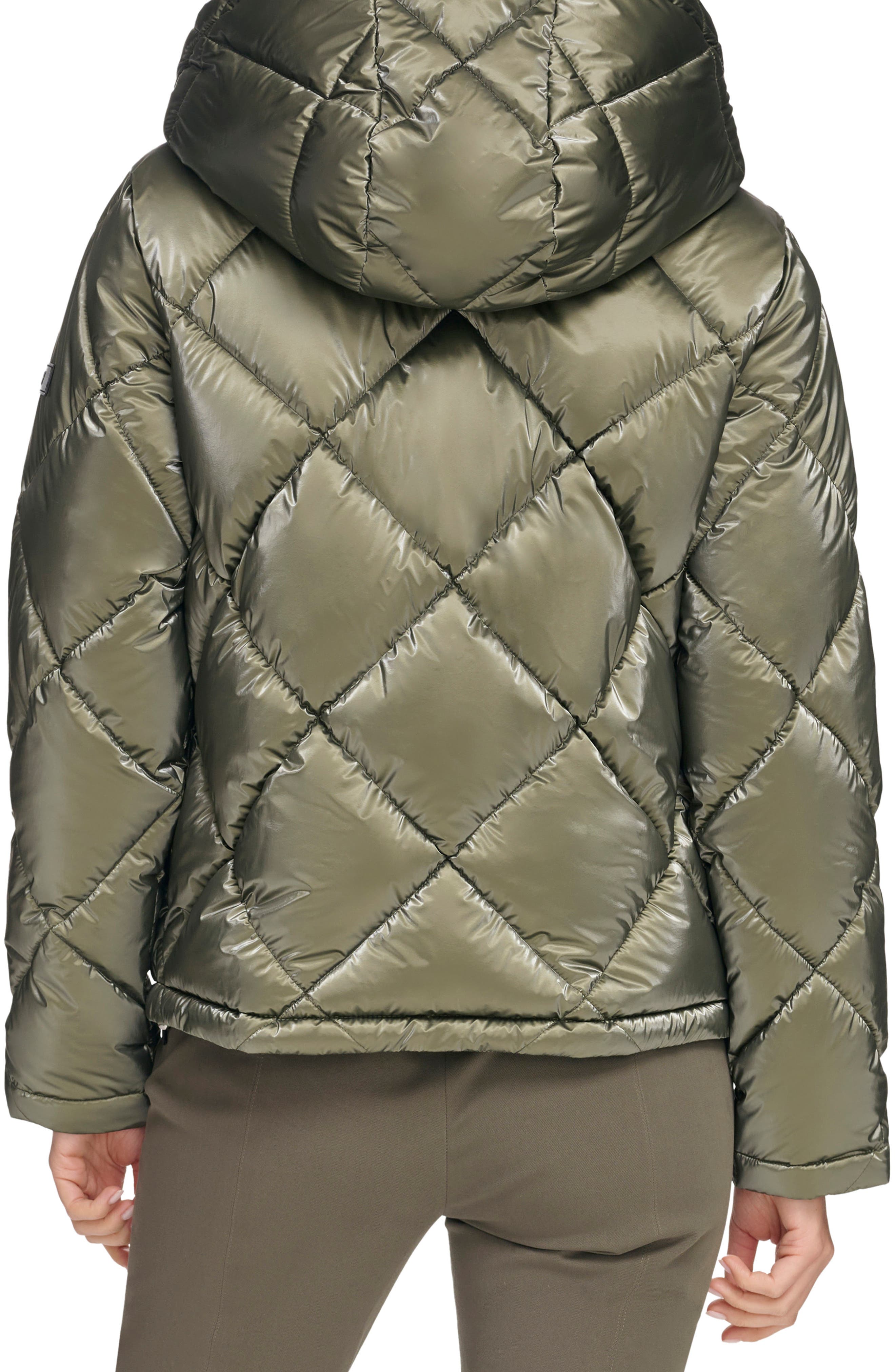 DKNY Diamond Quilt Water Resistant Puffer Jacket | Nordstromrack