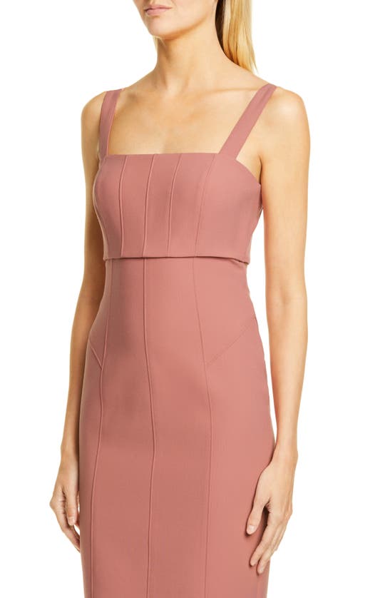 Cinq À Sept Dakota Back Cutout Body-con Midi Dress In Rosewood | ModeSens