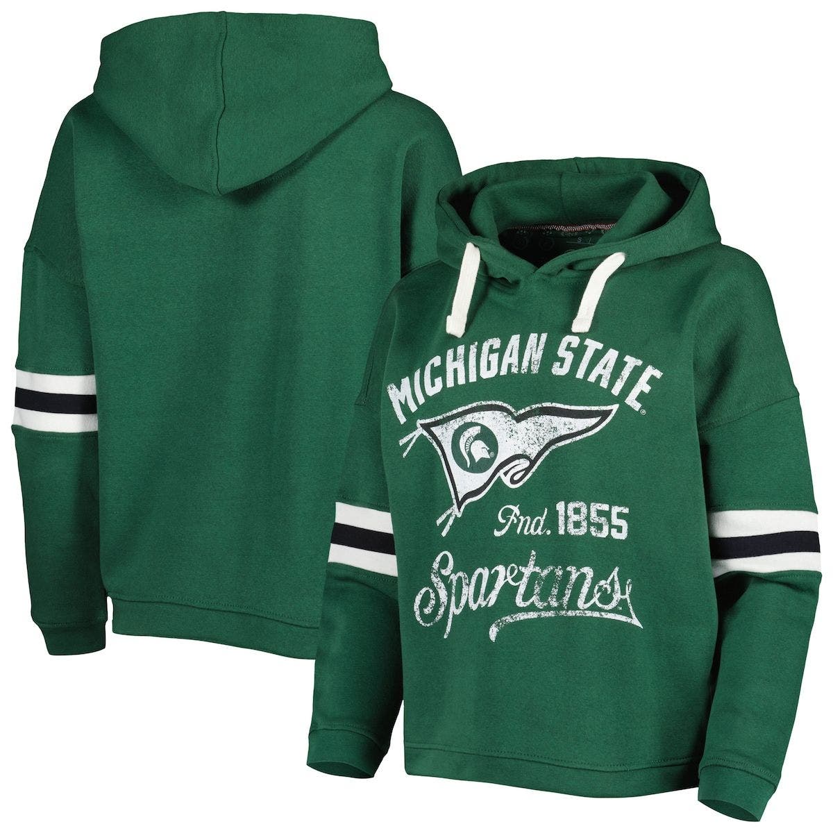 PRESSBOX Women's Pressbox Green Michigan State Spartans Super Pennant ...