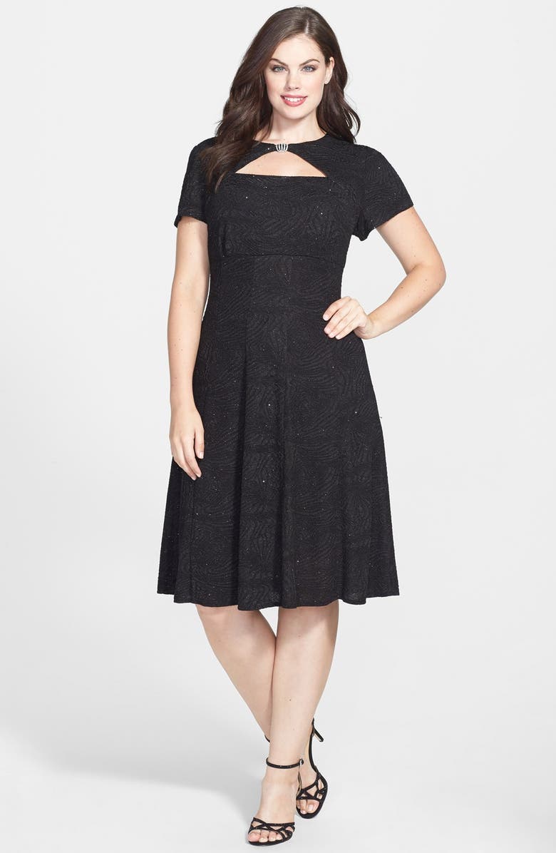 London Times Mock Shrug Fit And Flare Dress Plus Size Nordstrom