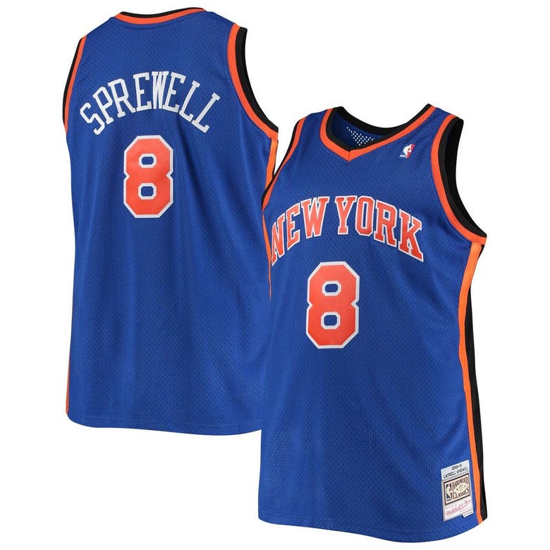 Mitchell & Ness Latrell Sprewell Blue New York Knicks Big & Tall ...
