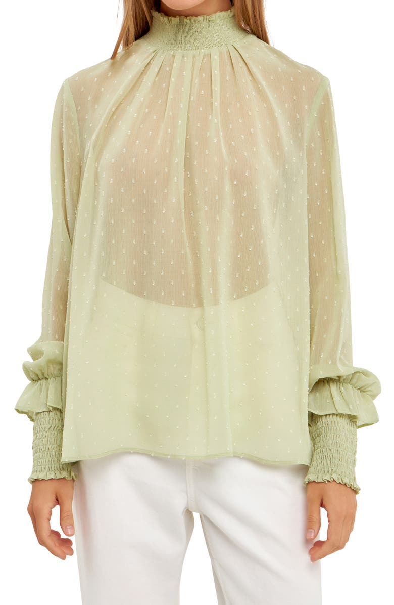 English Factory Swiss Dot Blouse | Nordstrom
