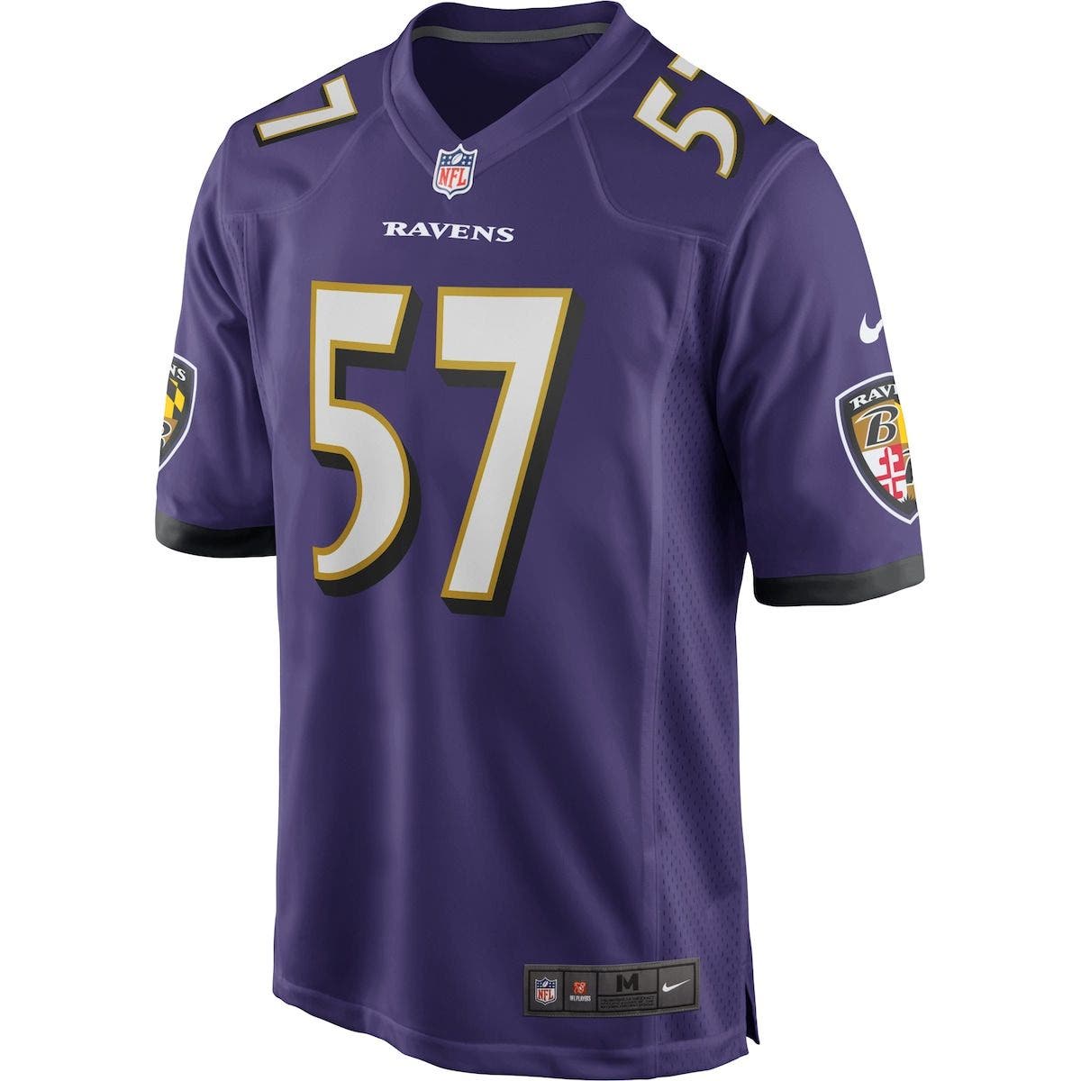 Nike Men's Nike Bart Scott Purple Baltimore Ravens Game Retired Player ...