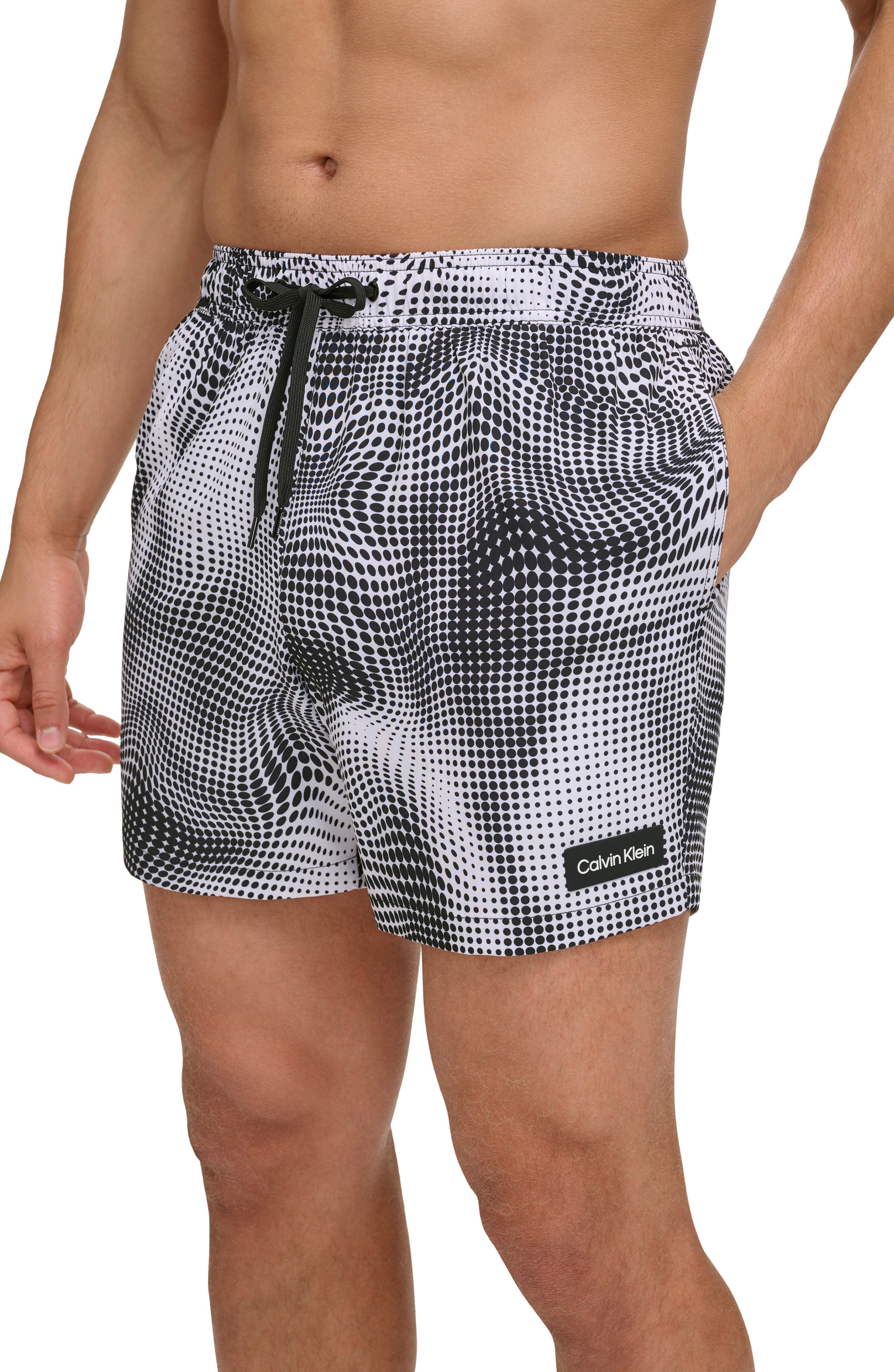 Calvin Klein Modern Euro Optical Wrap Swim Trunks | Nordstromrack