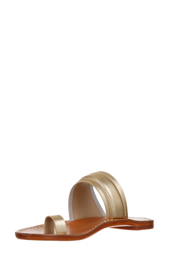 Sam Edelman Margit Toe Loop Sandal In Amber Gold Metallic | ModeSens